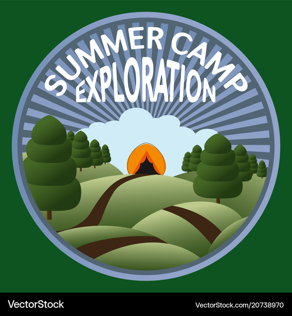 Camping exploration and outdoor activities Vector Image
