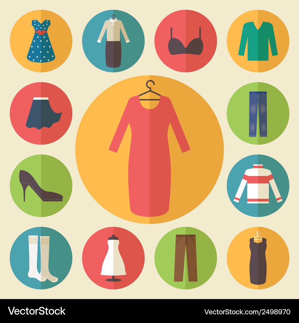 Clothing Icon Set - Apparel Collection Royalty Free Vector