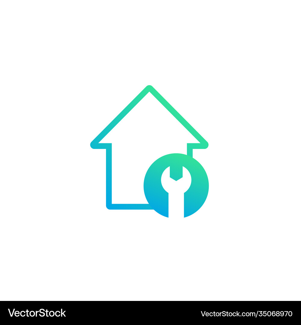 House maintenance service icon on white Royalty Free Vector