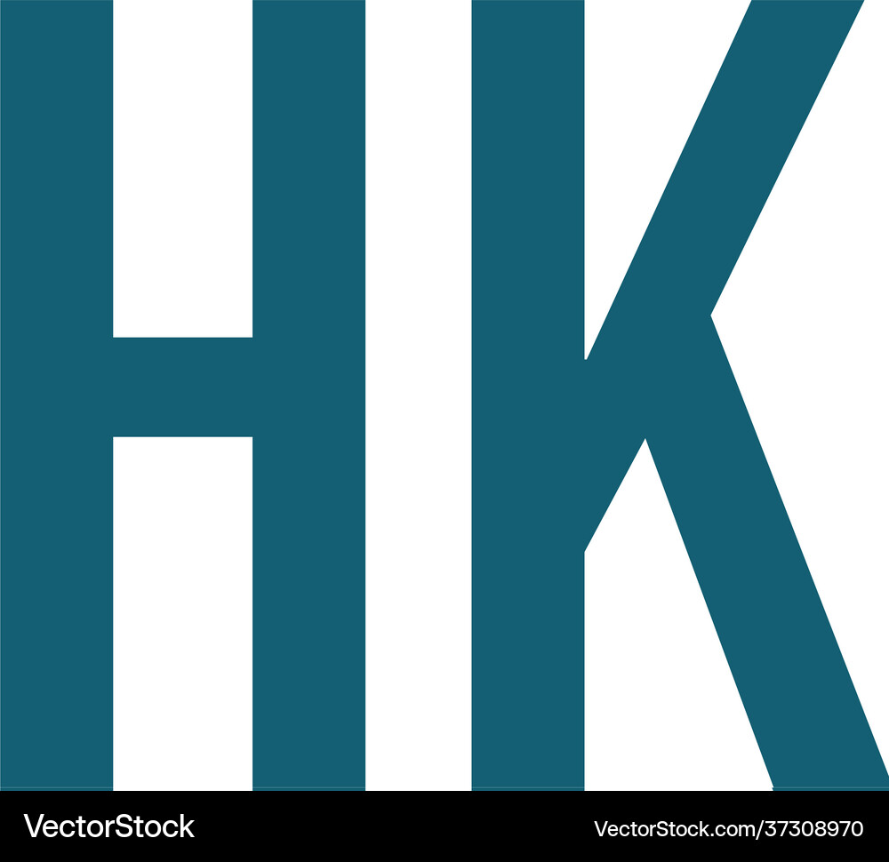 Initial letter hk hand shield security logo Vector Image