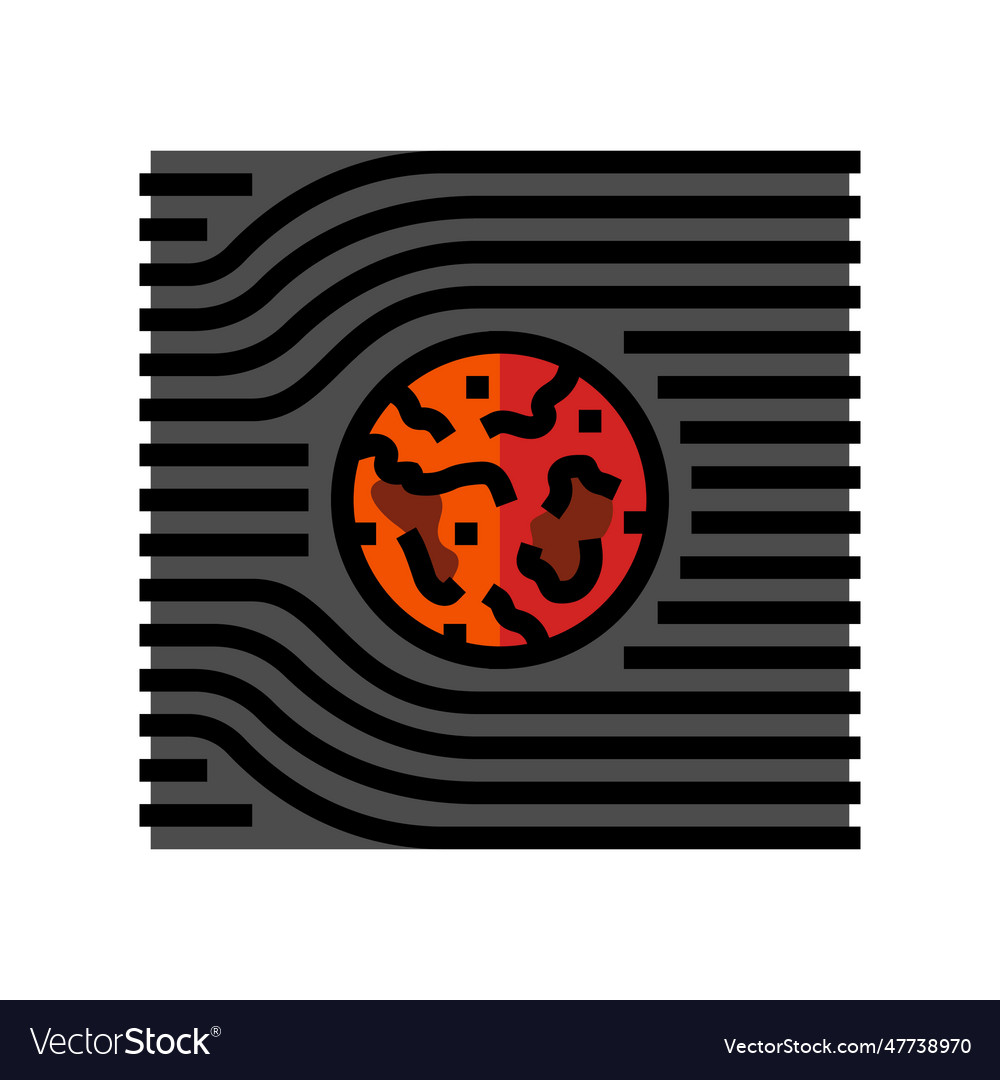 Martian solar wind mars planet color icon Vector Image Martian solar wind mars planet color icon Vector Image