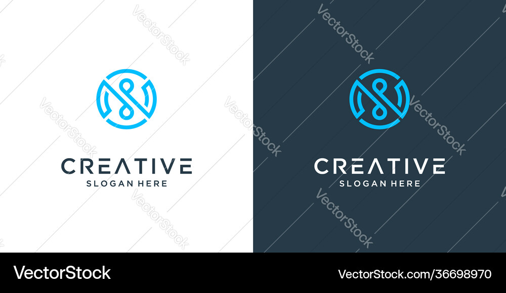Minimalist elegant letter n logo design Royalty Free Vector
