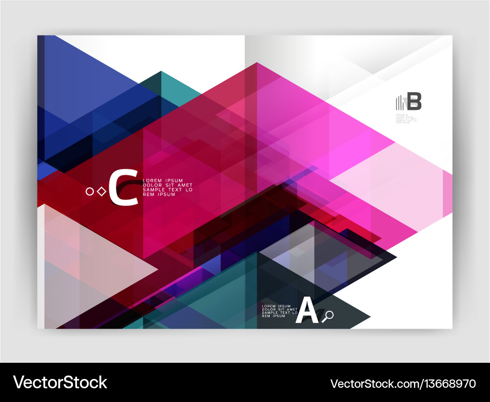 Modern geometric annual report cover Royalty Free Vector