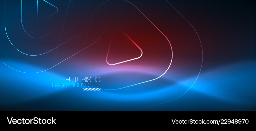 Neon glowing techno lines hi-tech futuristic Vector Image