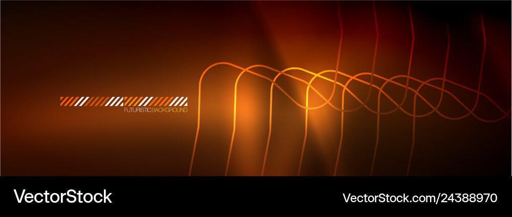 Neon glowing techno lines hi-tech futuristic Vector Image
