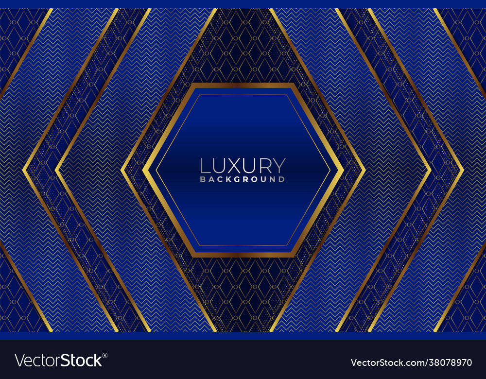 Premium elegant abstract geometric luxury blue Vector Image