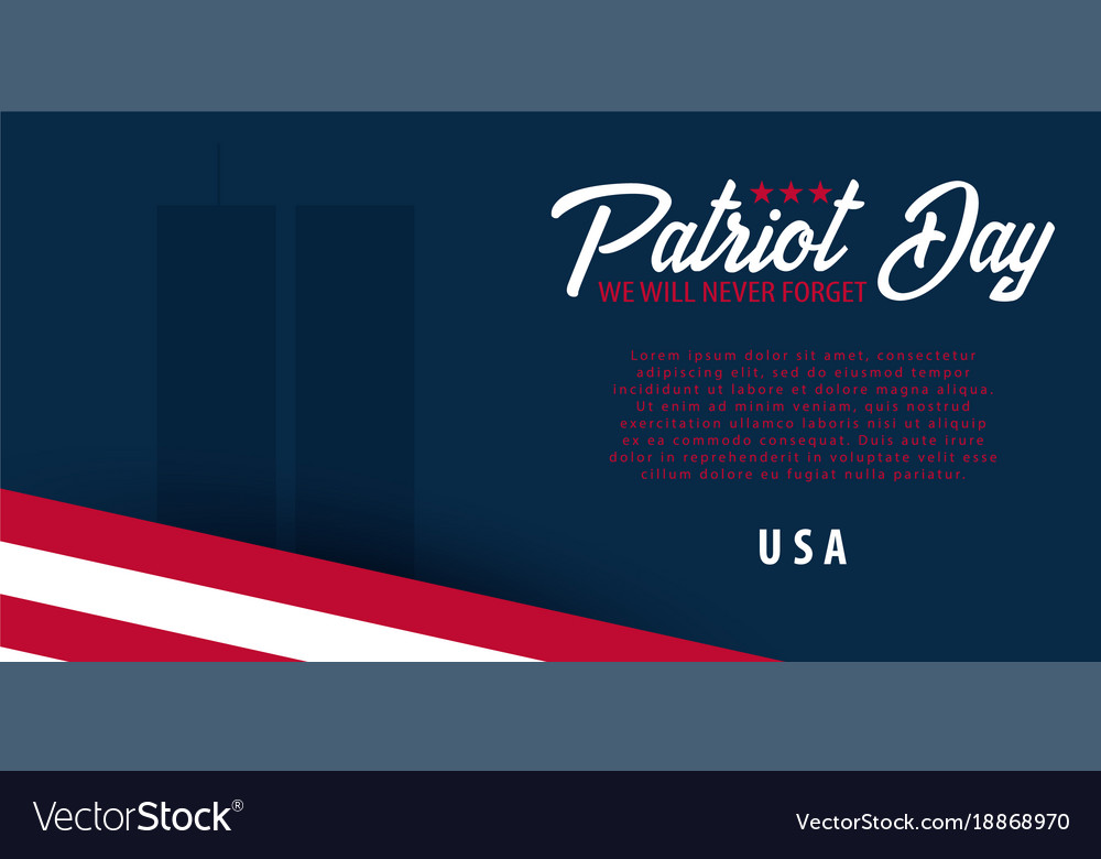 September 11th Patriot Remembrance Royalty Free Vector Image