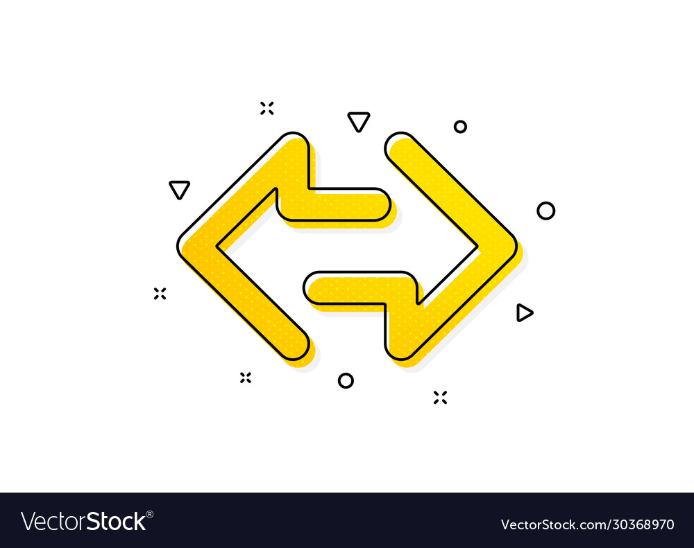 Sync arrows icon communication arrowheads Vector Image Sync arrows icon communication arrowheads Vector Image
