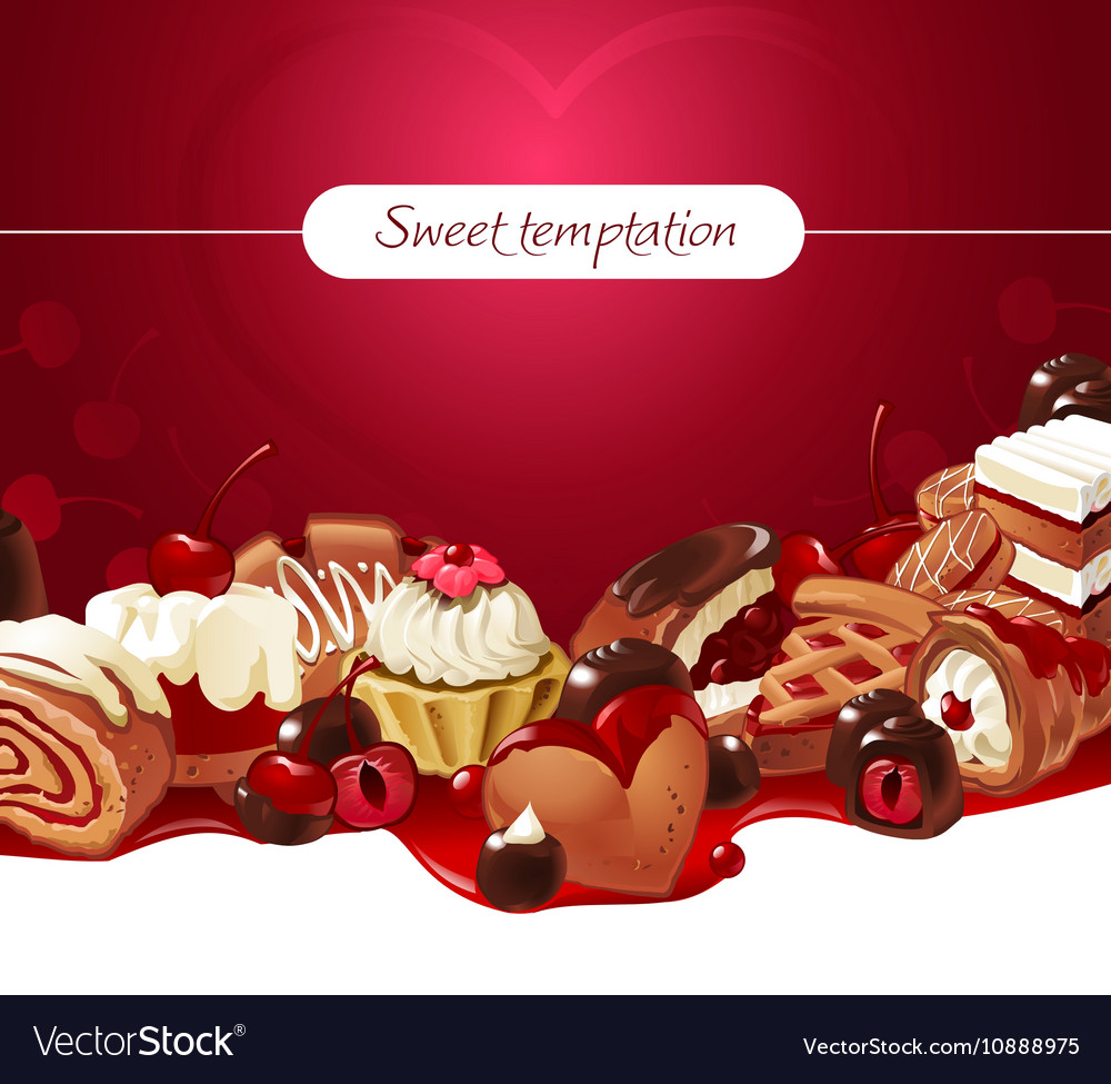 Background sweets Royalty Free Vector Image - VectorStock