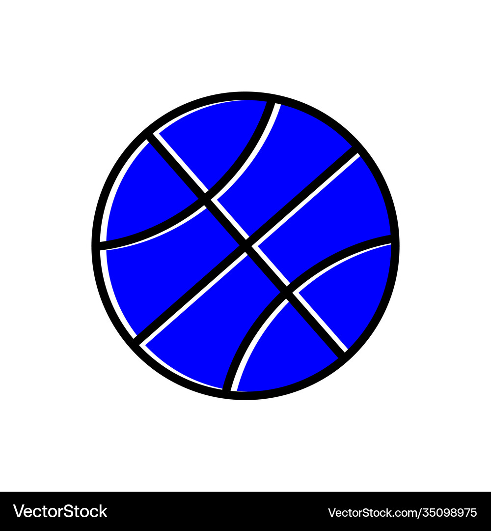 Ball flat icon sport symbol simple design Vector Image