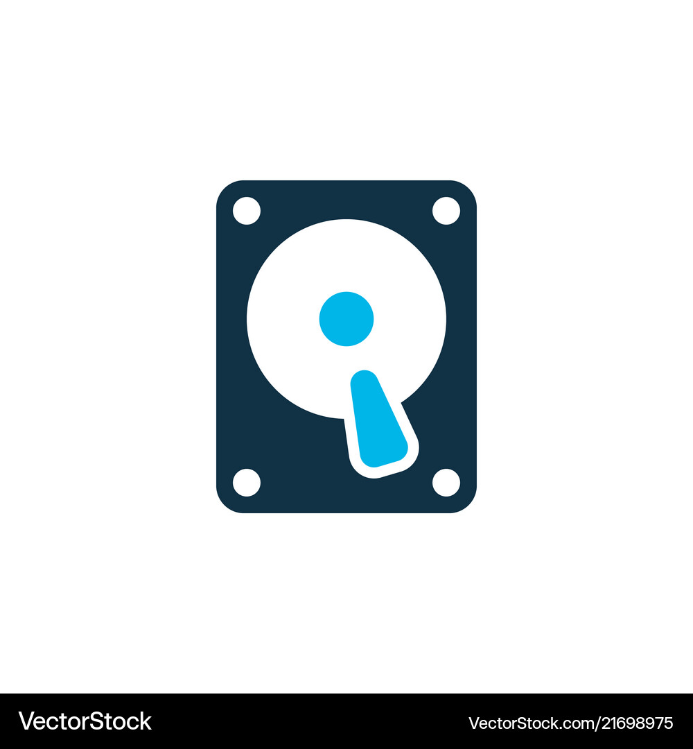 Hdd icon colored symbol premium quality isolated Vector Image