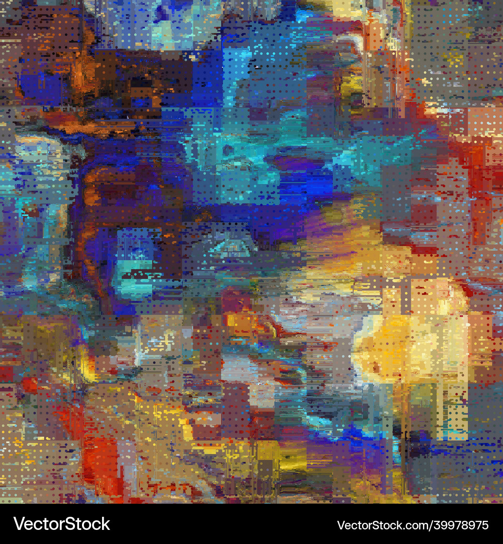 Image with imitation of grunge datamoshing Vector Image