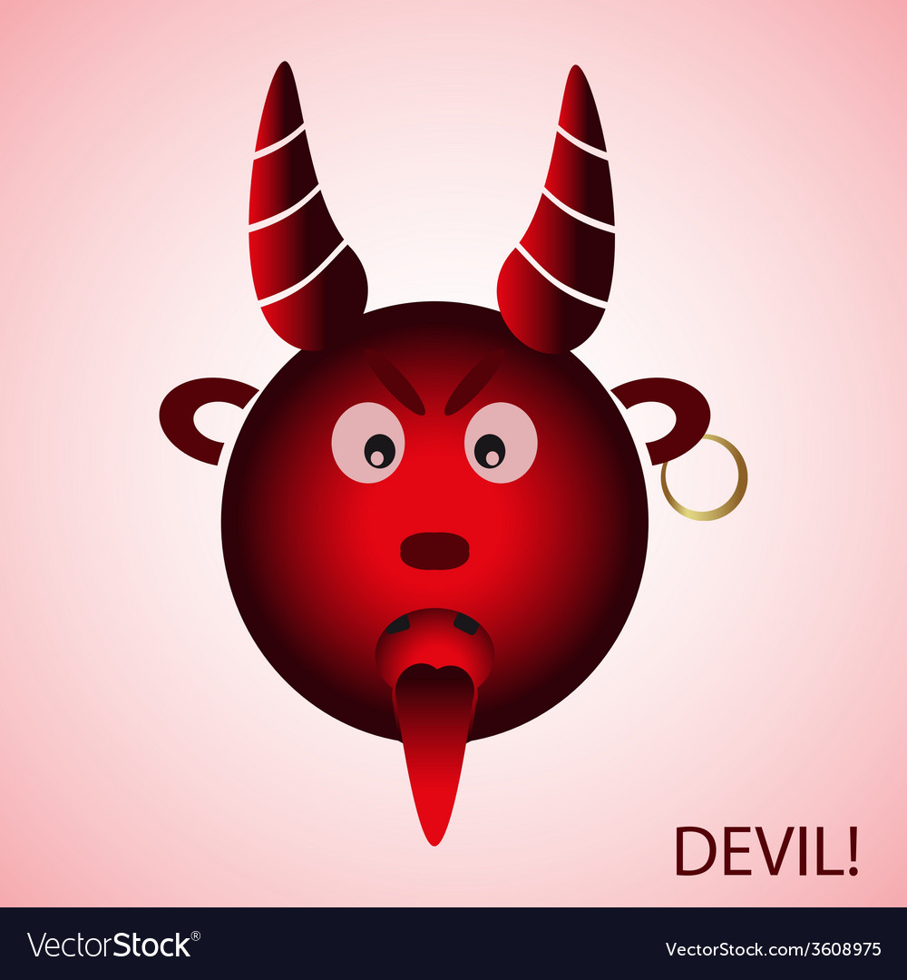 Red evil cartoon devil from hell eps10 Royalty Free Vector