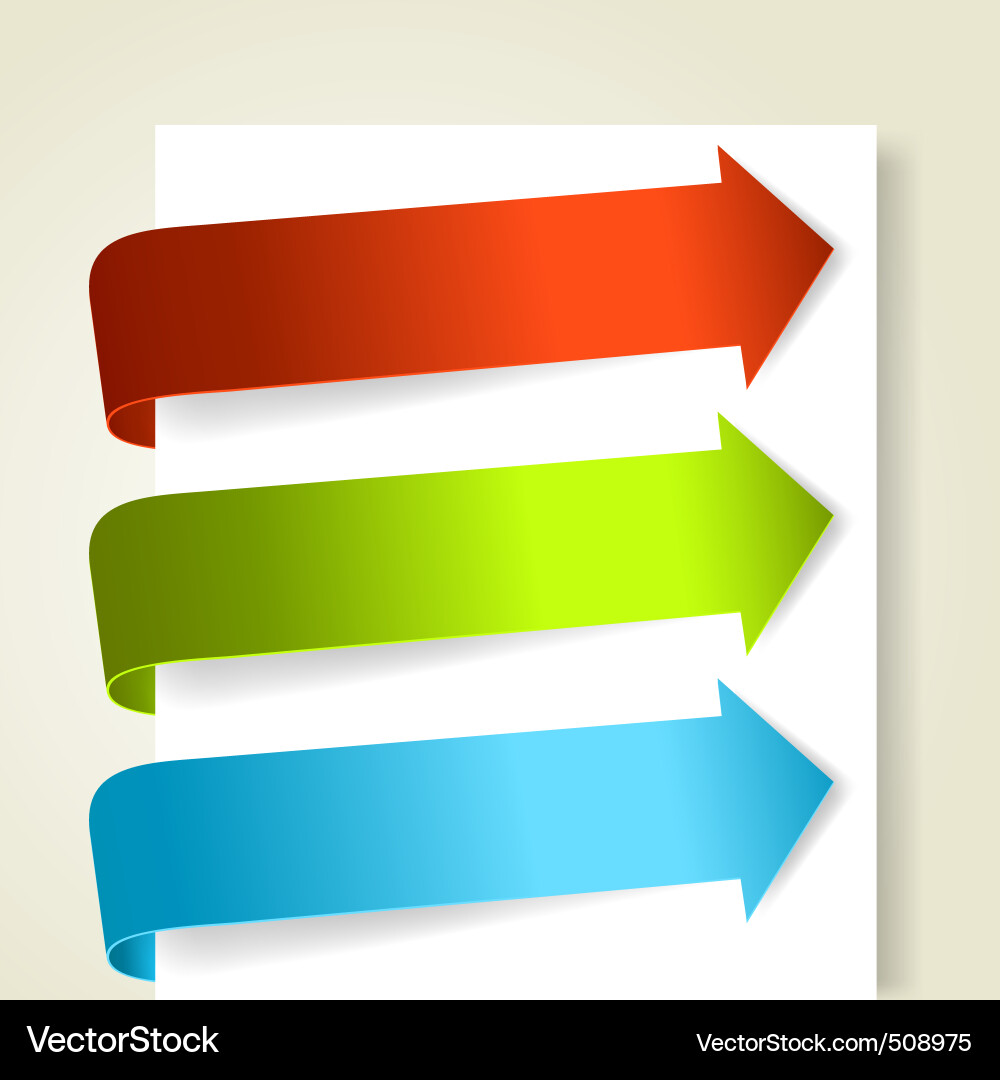 Set of colorful arrows Royalty Free Vector Image
