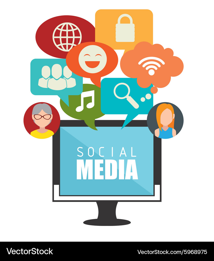 Social media entertainment graphic design Vector Image