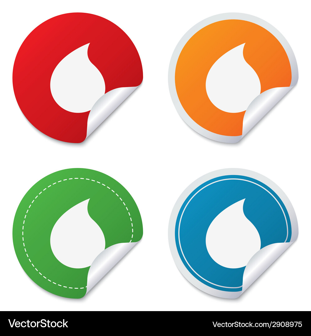 Water drop sign icon tear symbol Royalty Free Vector Image