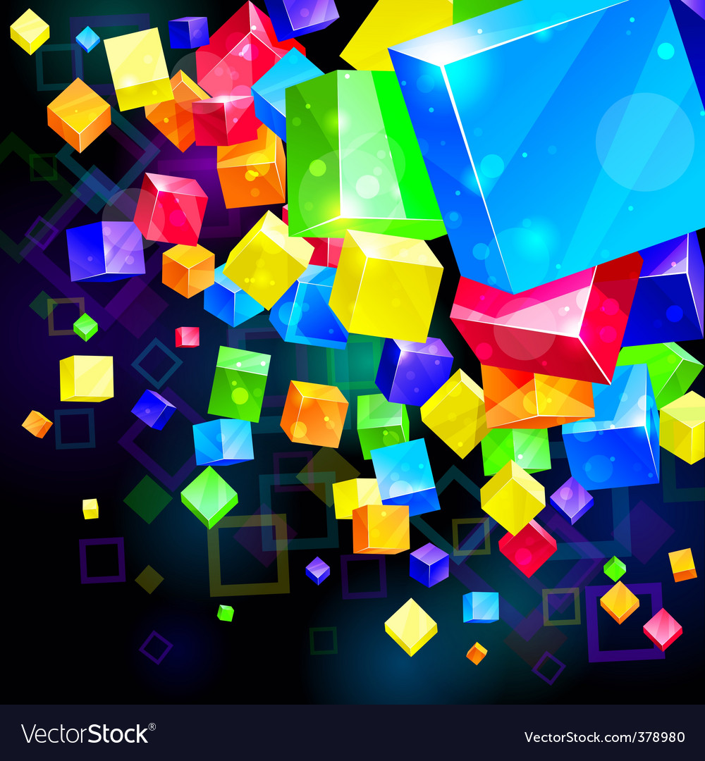 Abstract cubes Royalty Free Vector Image - VectorStock