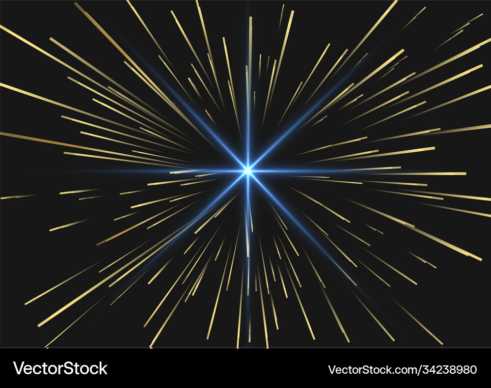 Abstract stripes lines speed yellow on dark Vector Image