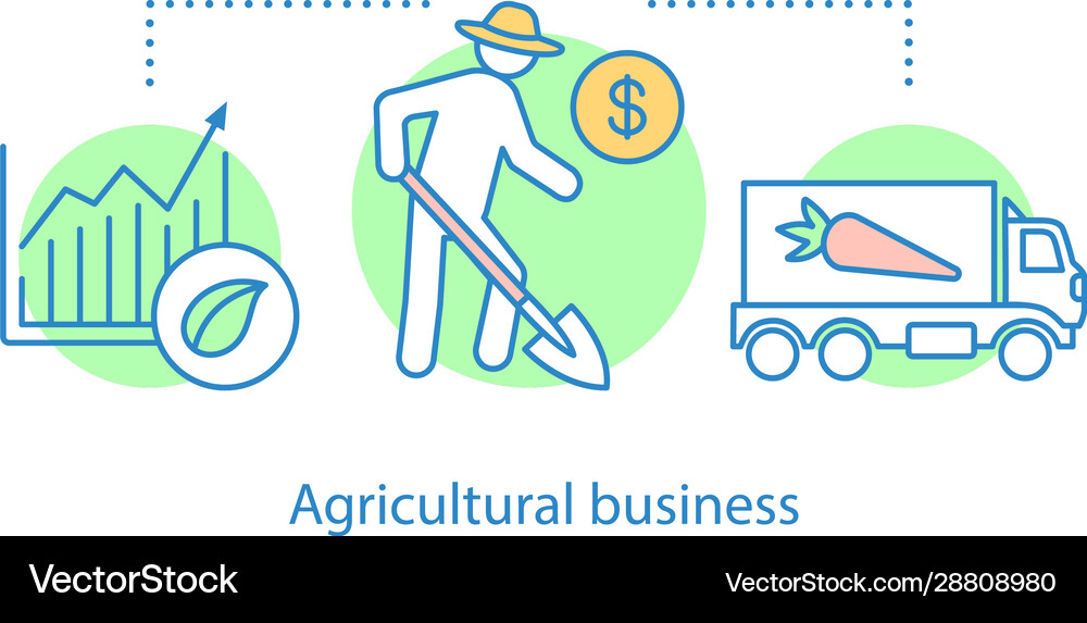 Agricultural business concept icon Royalty Free Vector Image