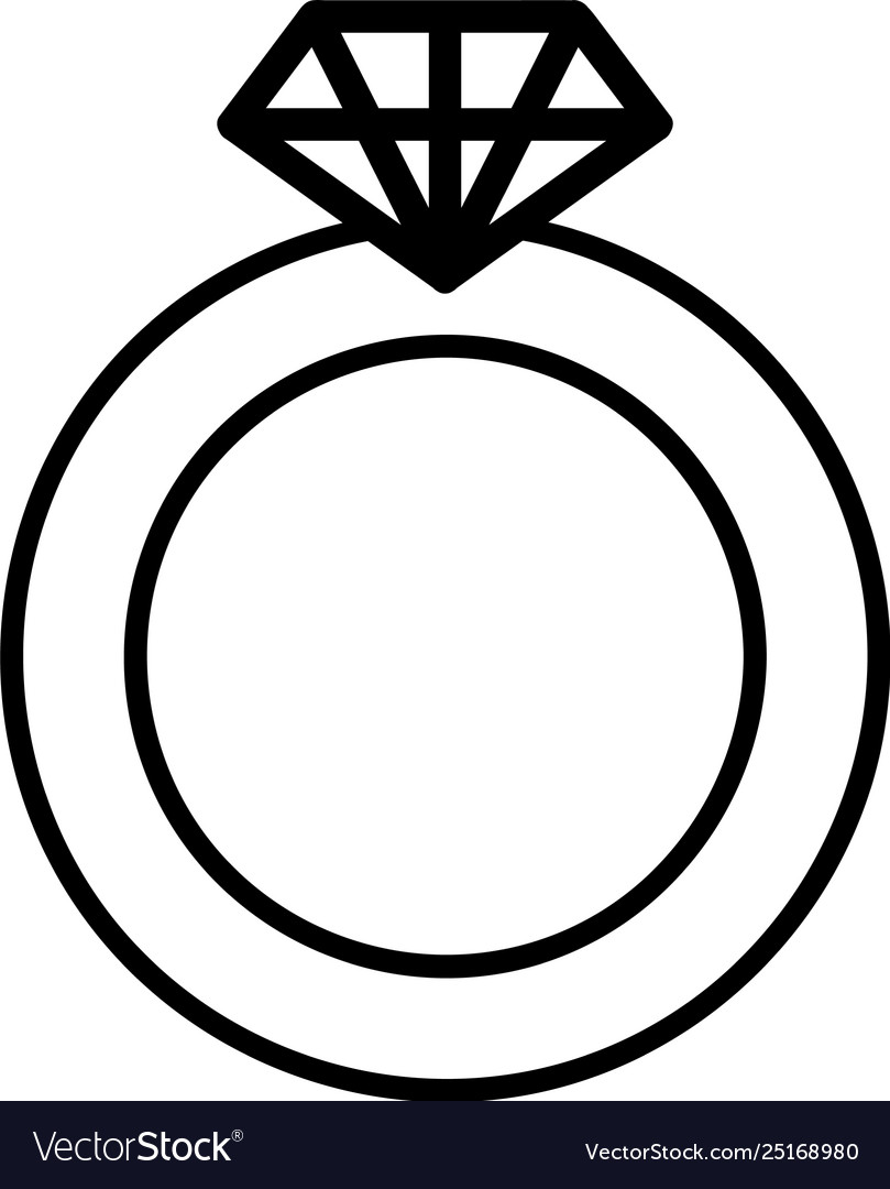 Engagement ring Royalty Free Vector Image - VectorStock