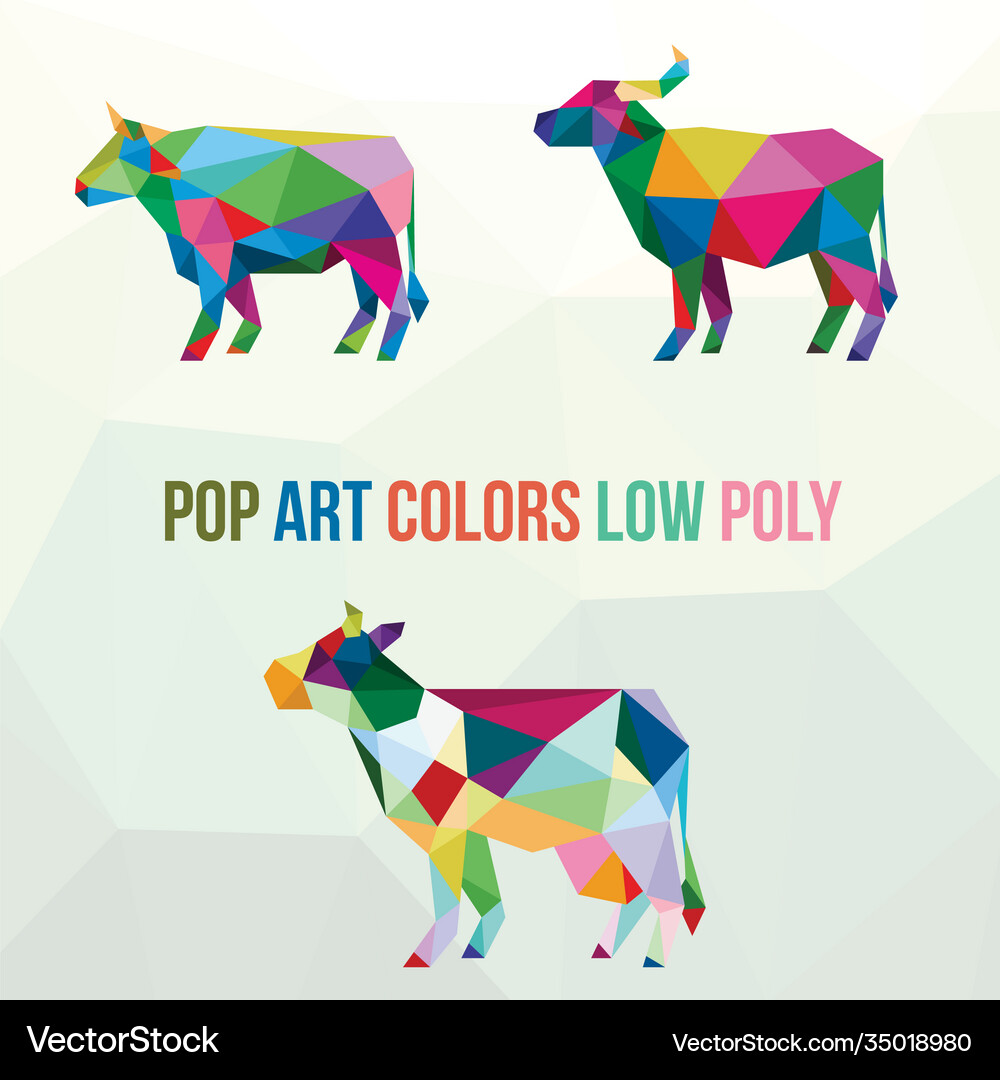 Farm animal with polygonal geometric style Vector Image