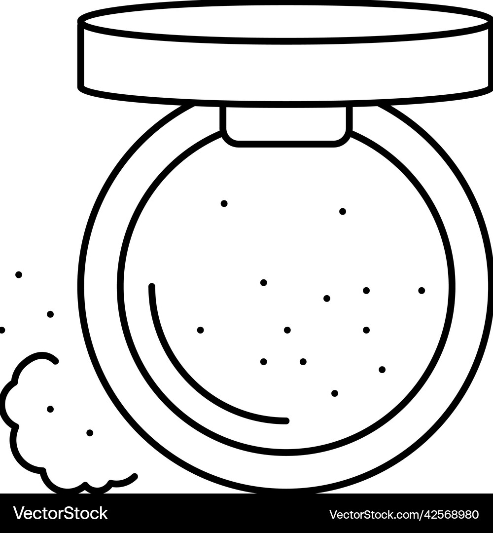 Powder cosmetic line icon Royalty Free Vector Image
