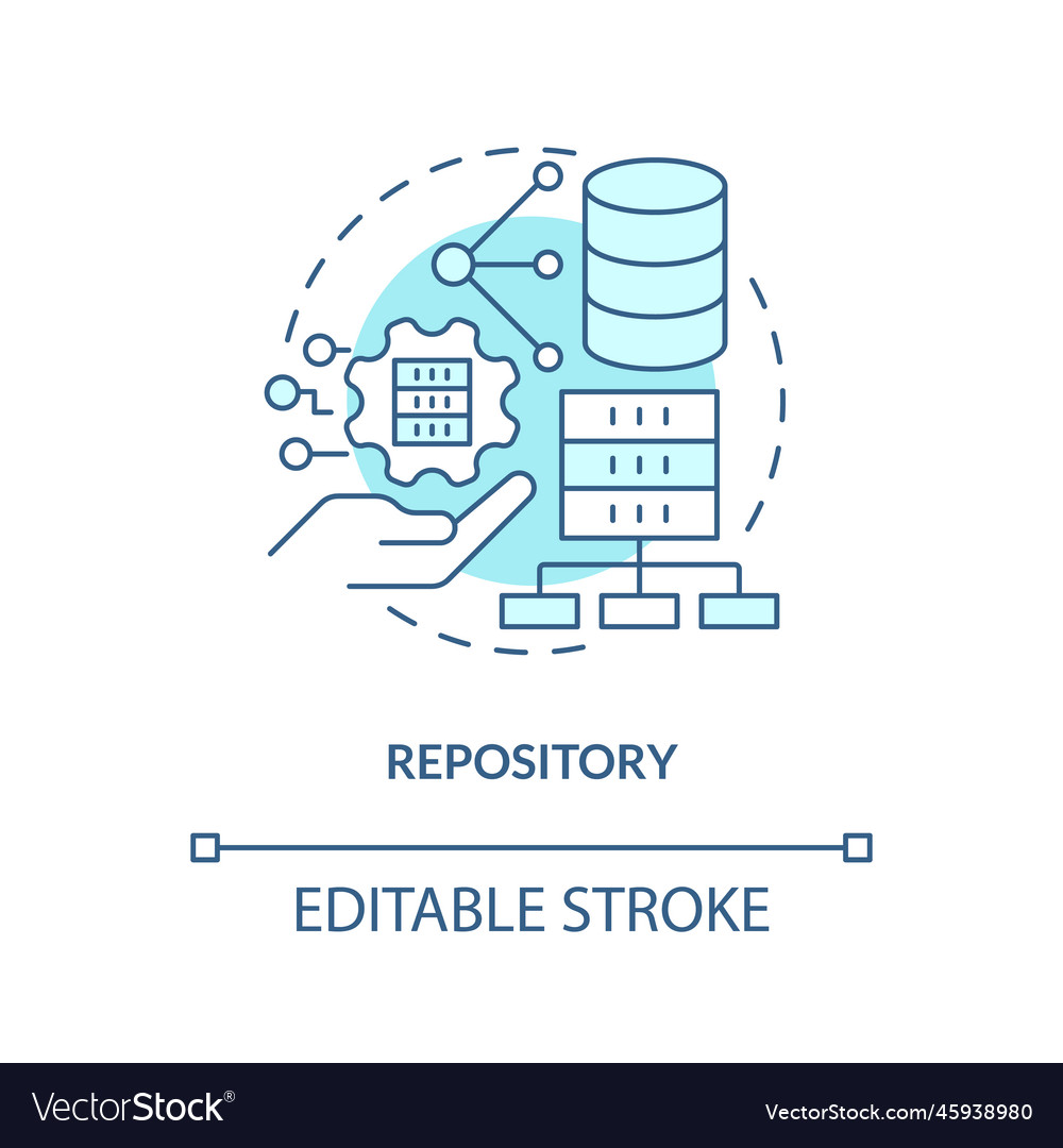 Repository turquoise concept icon Royalty Free Vector Image Repository turquoise concept icon Royalty Free Vector Image