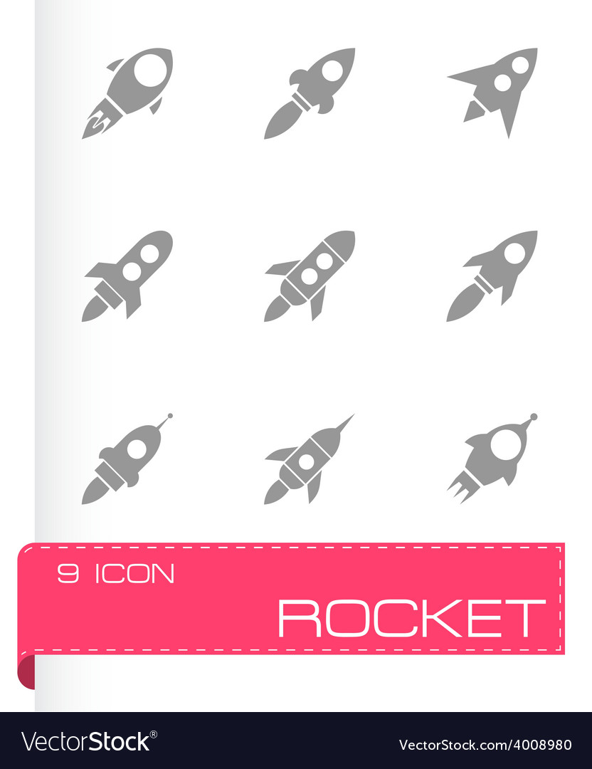 Rocket icon set Royalty Free Vector Image - VectorStock
