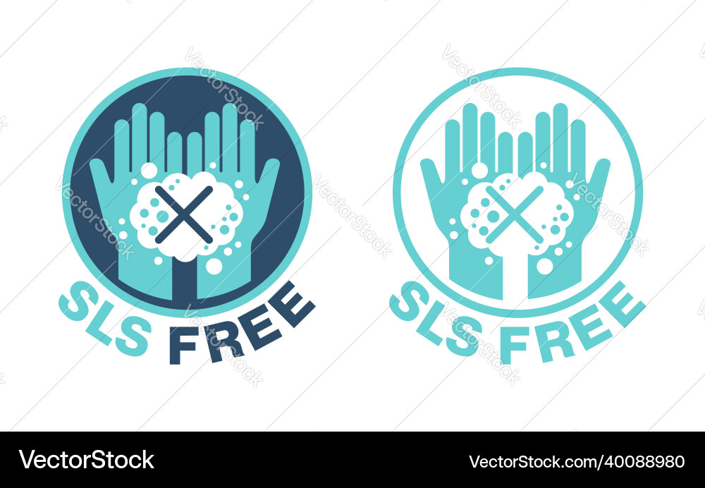 Sls free ingredient - emblem for products Vector Image