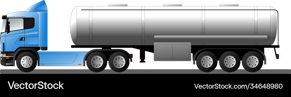 Tank truck isolated on white Royalty Free Vector Image