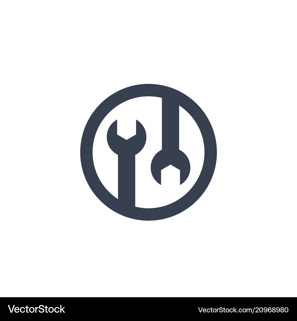 Tools icon configuration repair symbol on white Vector Image