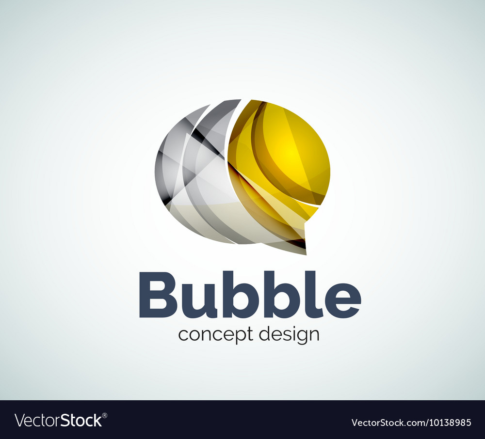 Bubble logo template Royalty Free Vector Image