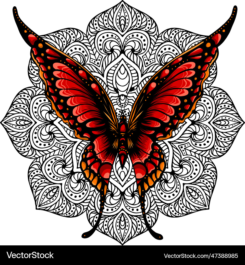 Butterfly with colorful wings Royalty Free Vector Image