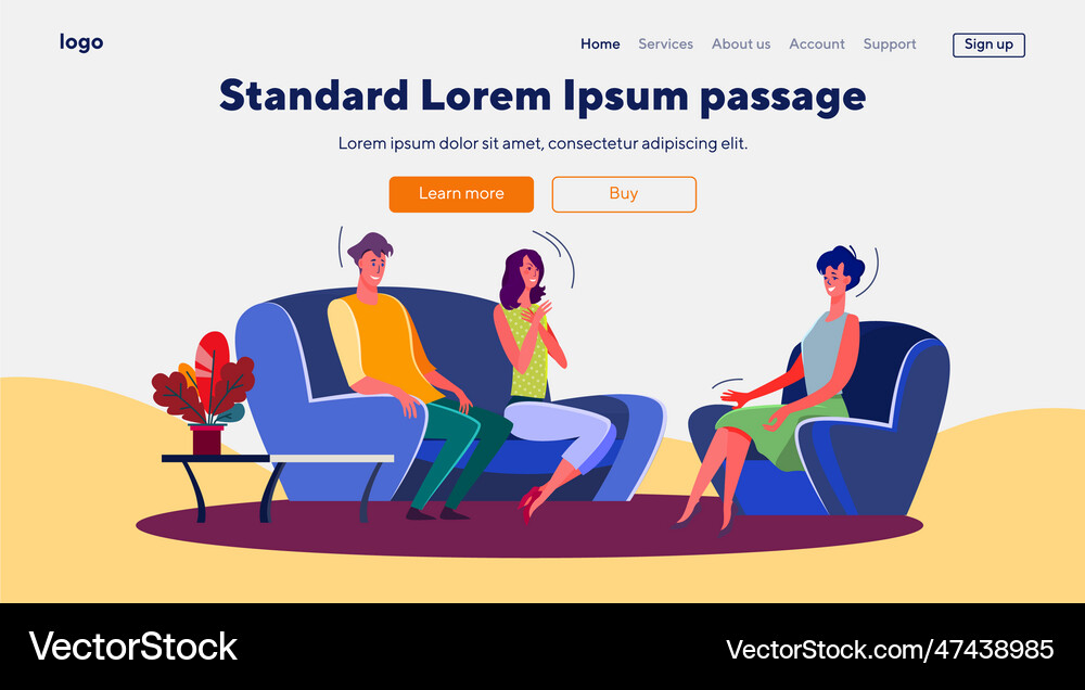 Friends meeting at home Royalty Free Vector Image