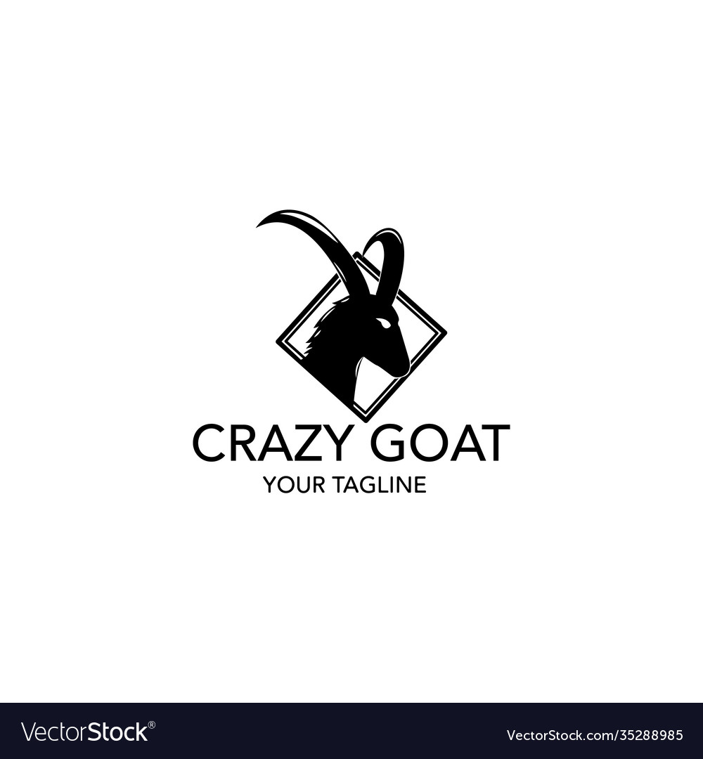 Logo goat outdoor line art minimalist design Vector Image