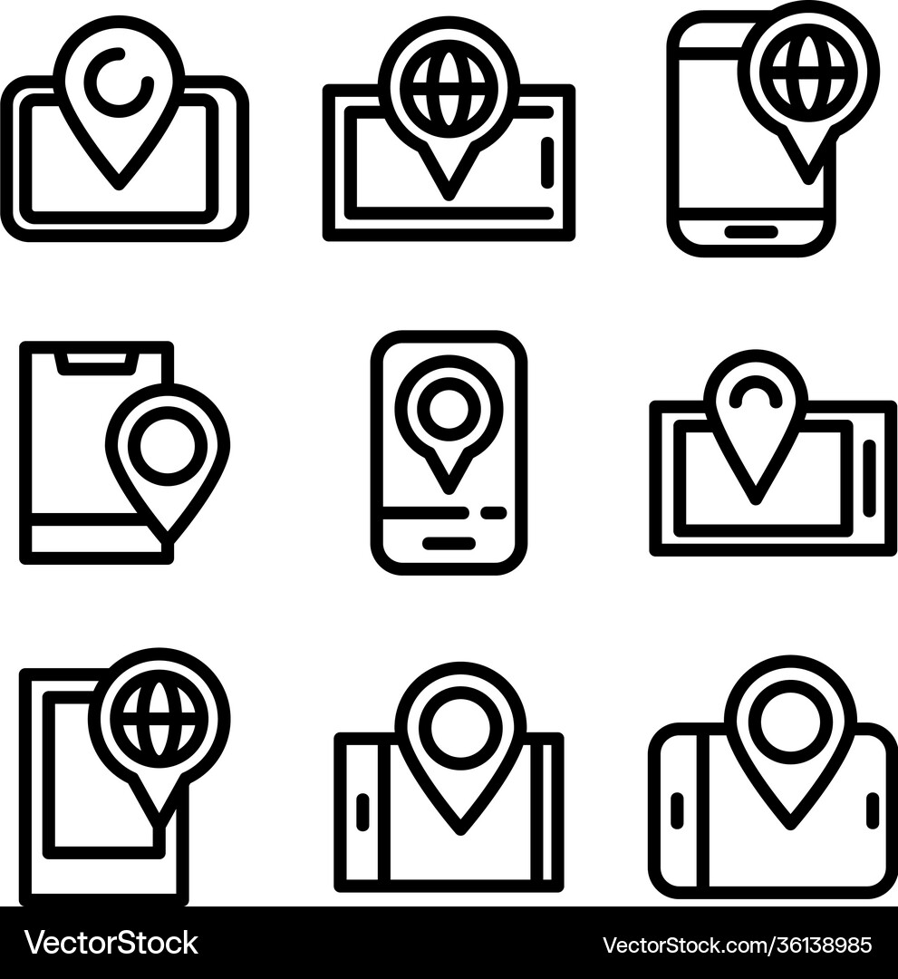 Position icon or logo isolated sign symbol Vector Image