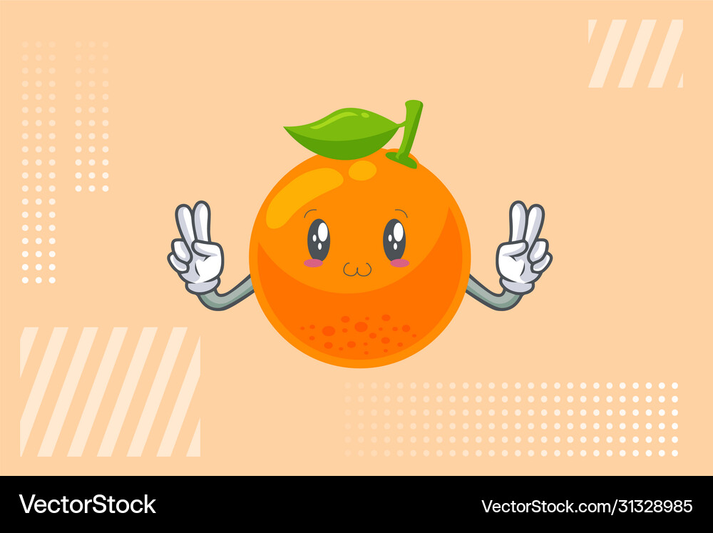Smiling happy uwu face double peace finger Vector Image