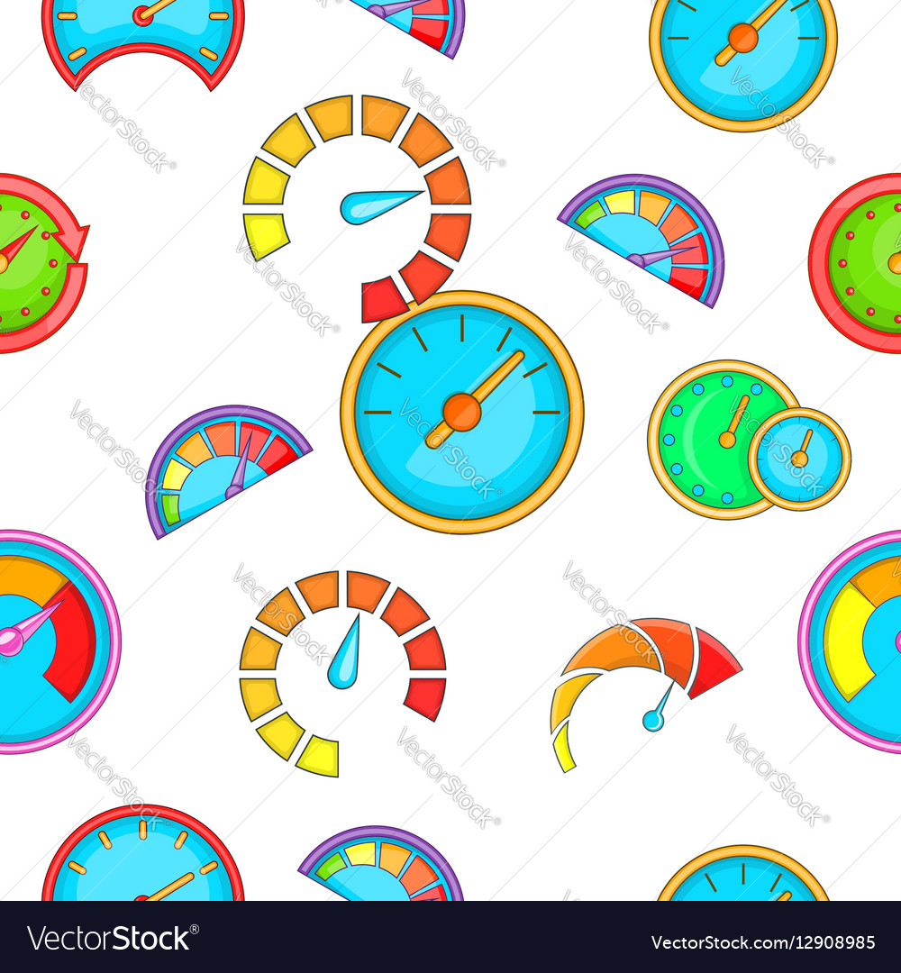 Speedometer pattern cartoon style Royalty Free Vector Image