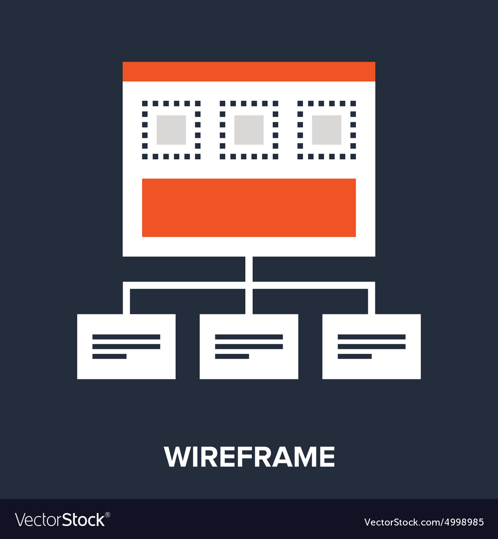 Wireframe Royalty Free Vector Image - VectorStock