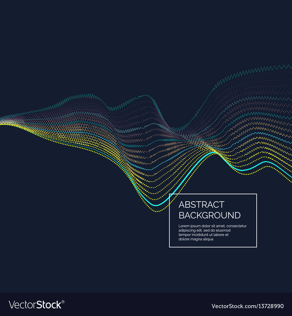 Abstract background with a dynamic waves and Vector Image