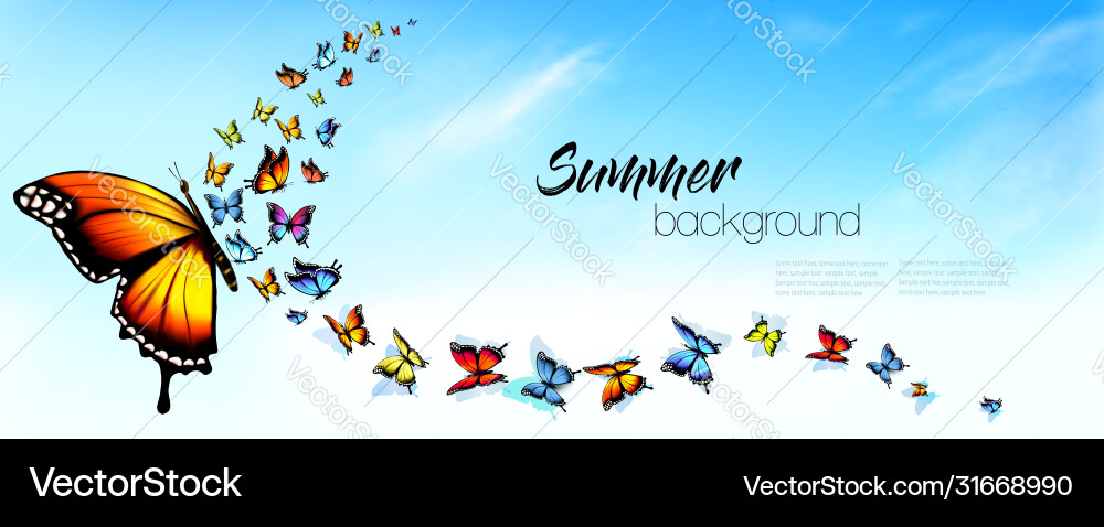 Beautiful abstract summer nature background with Vector Image