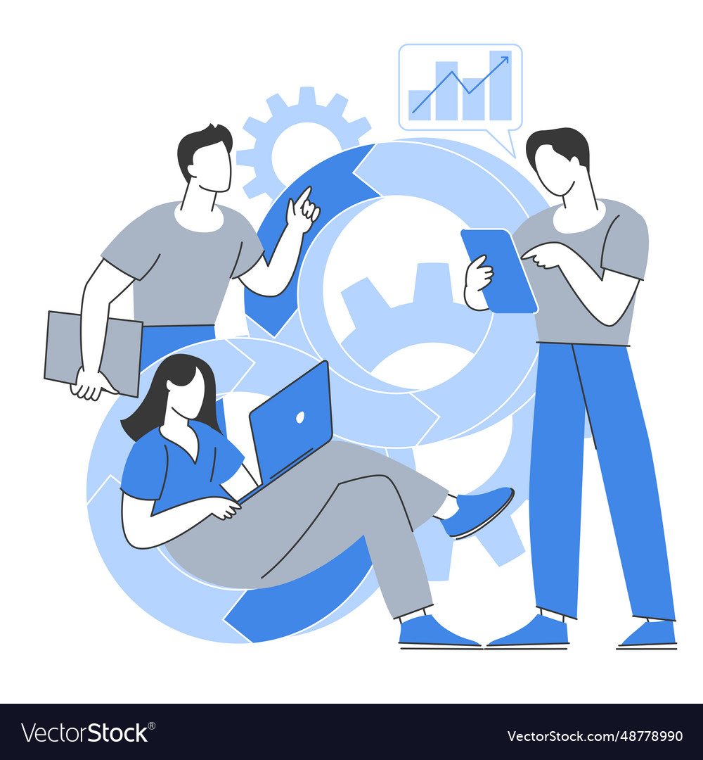 Devops lifecycle services Royalty Free Vector Image