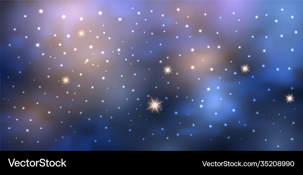 Galaxy space night sky with nebula star dust Vector Image
