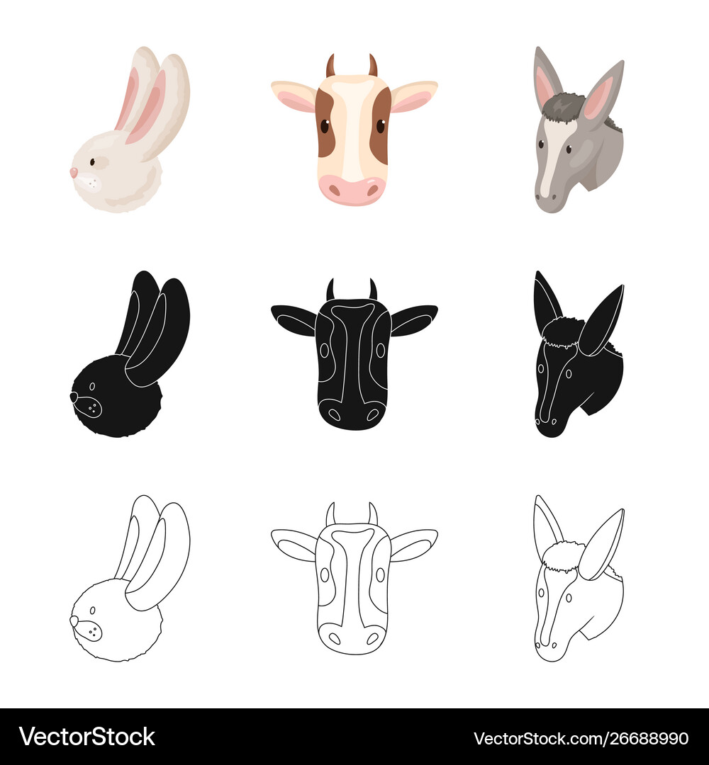 Isolated object agriculture and breeding sign Vector Image