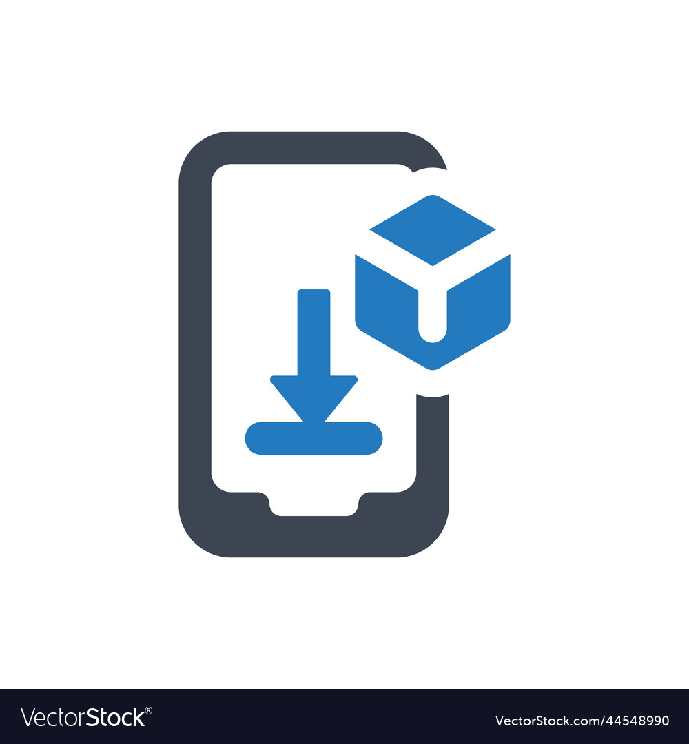 Mobile software update icon Royalty Free Vector Image