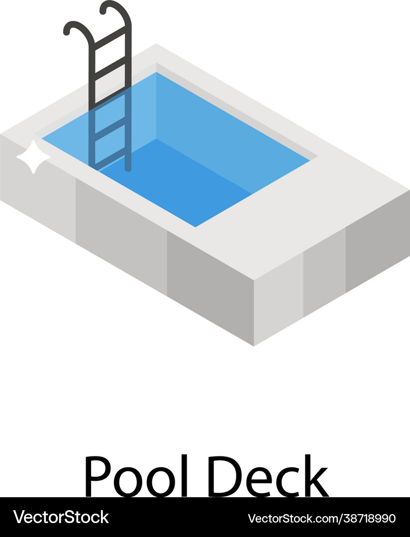 Pool deck Royalty Free Vector Image - VectorStock