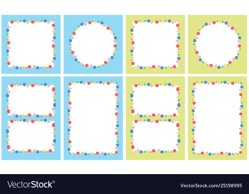 Border frame background worksheet Royalty Free Vector Image
