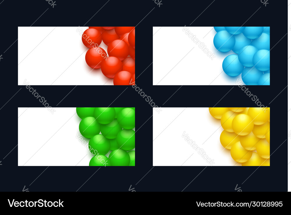 Business card ball set 01 Royalty Free Vector Image