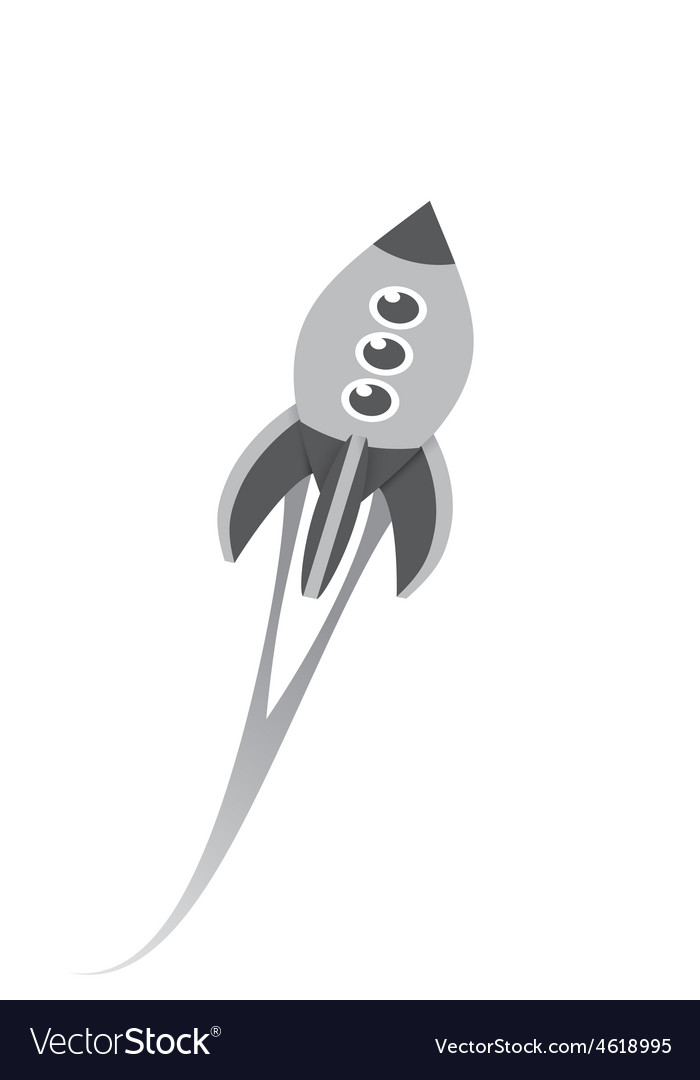 Flying rocket Royalty Free Vector Image - VectorStock