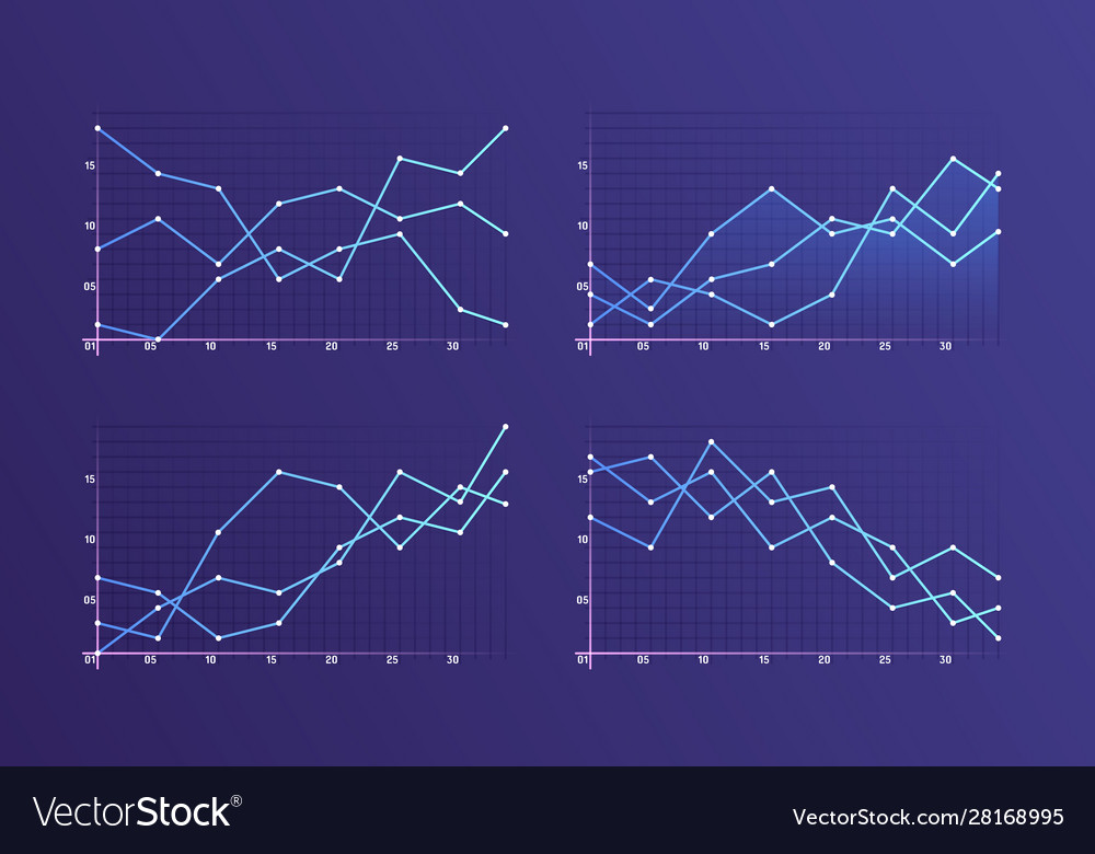 Graphs and charts Royalty Free Vector Image - VectorStock